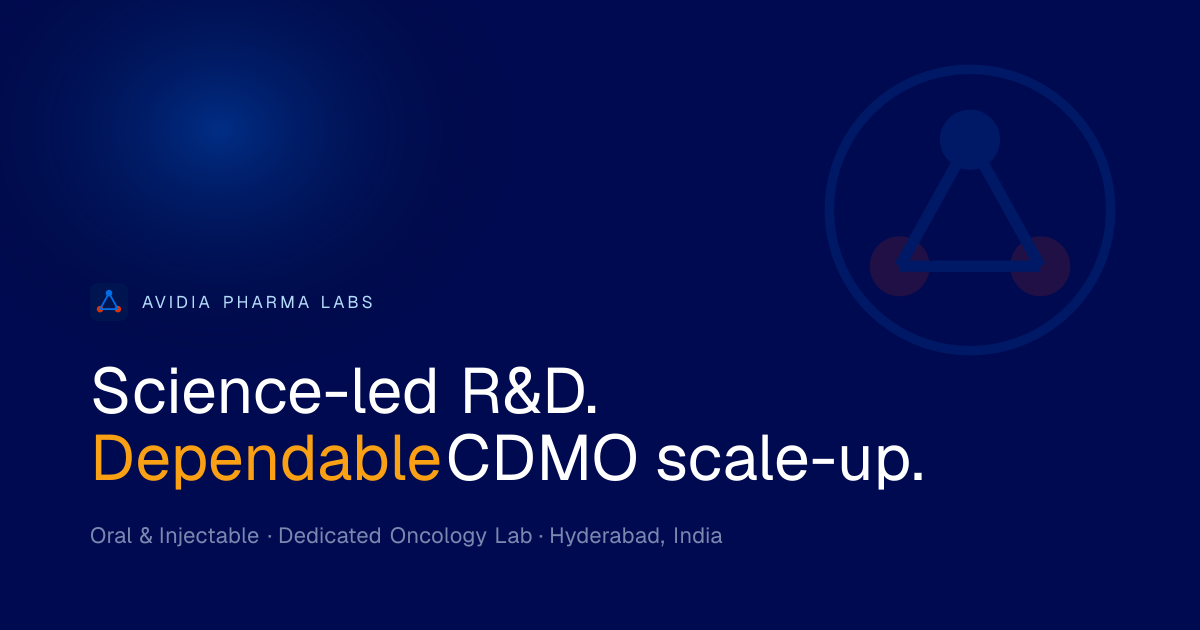 Avidia Pharma Labs — Pharma R&D & CDMO | Oral & Injectable Formulations